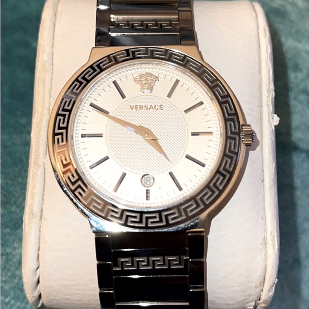 Authentic Versace Landmark Quartz Watch, Stainless St… - Gem